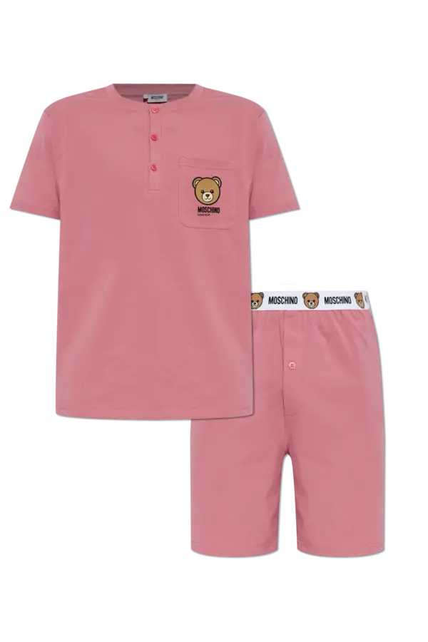 Moschino Two-piece Pajamas With Logo - Pink