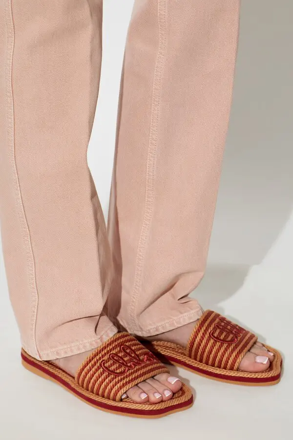 Chloé Sand Slides - Beige