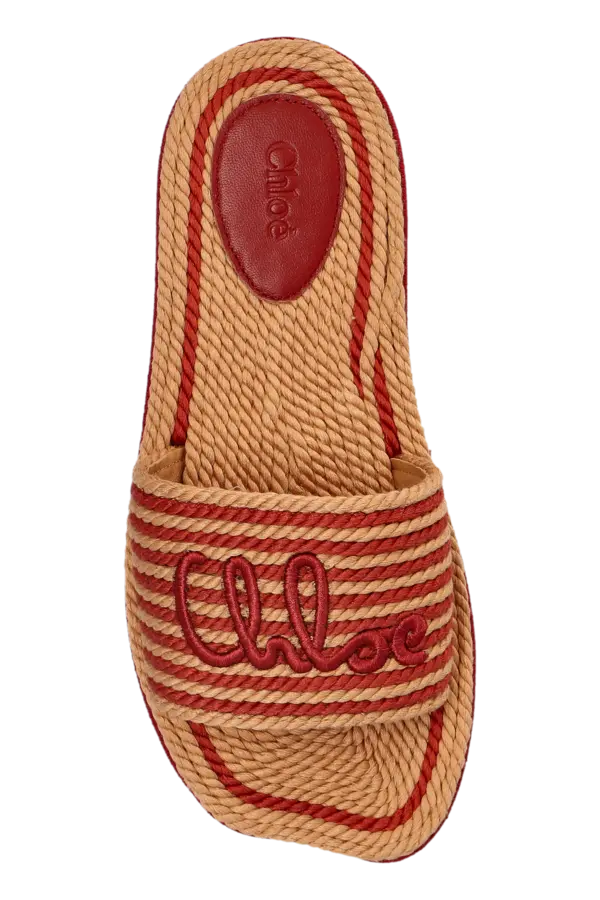 Chloé Sand Slides - Beige