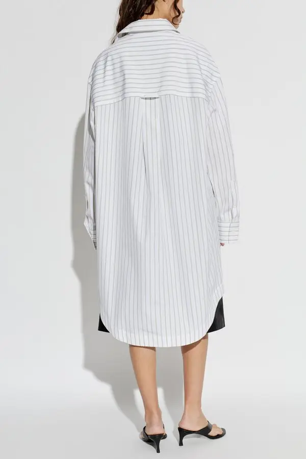 Ami Striped Shirt Dress