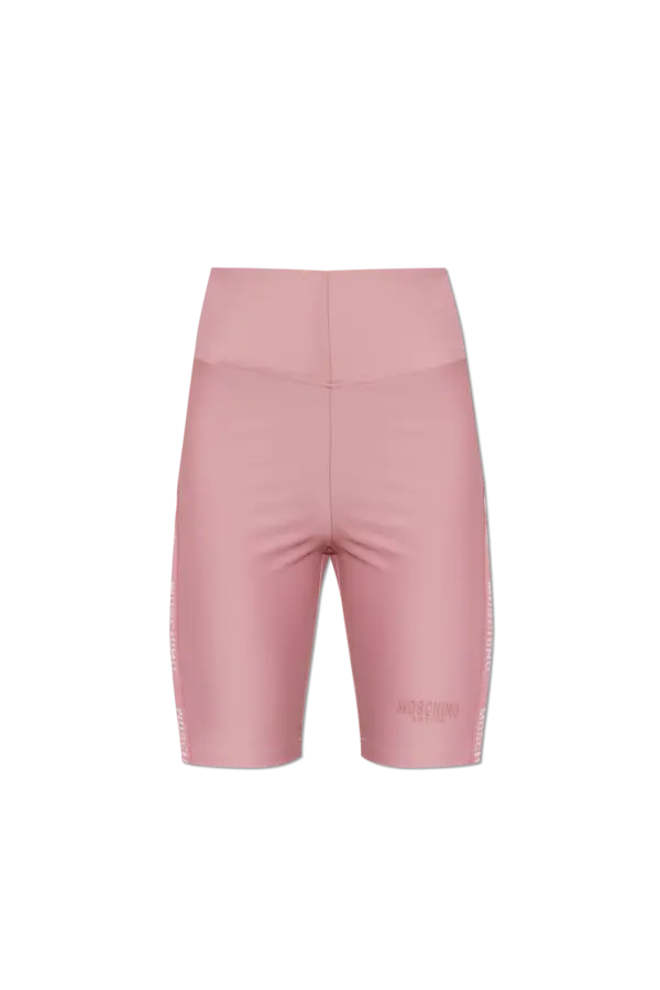 Moschino Short Leggings With Logo - Pink