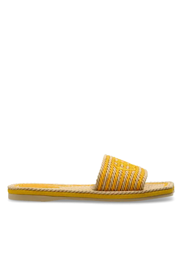 Chloé Braided Cord Slides - Beige