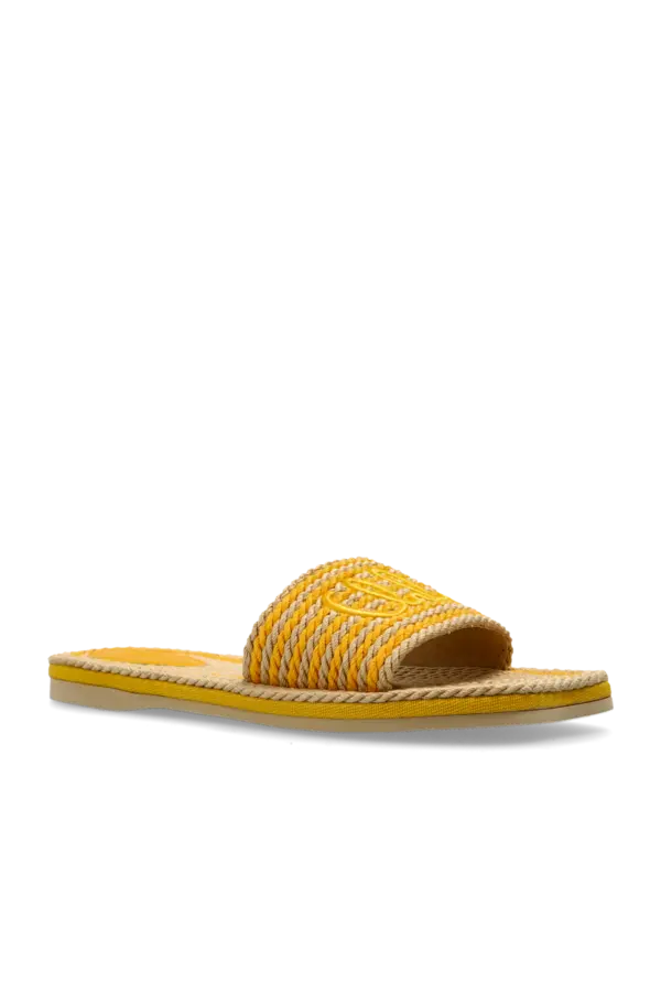 Chloé Braided Cord Slides - Beige