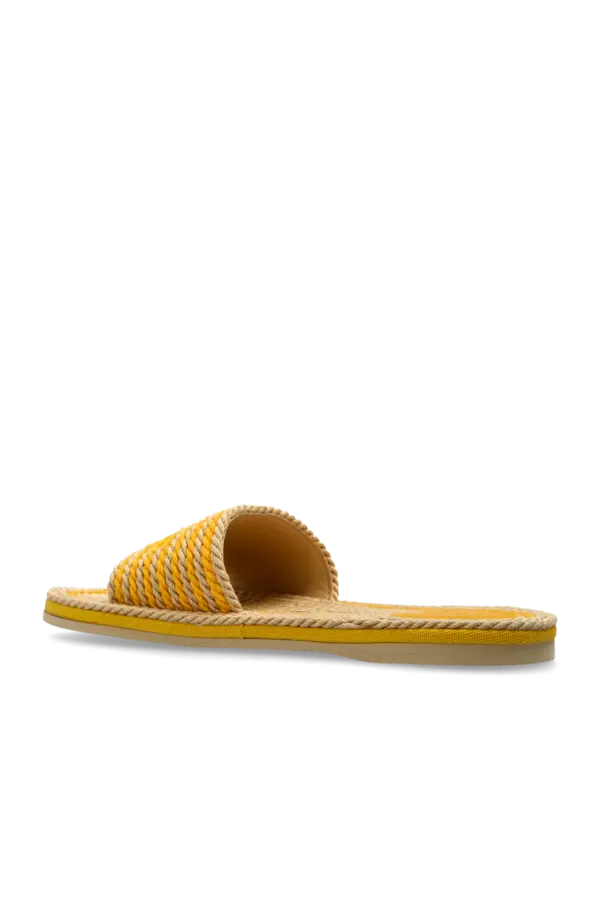 Chloé Braided Cord Slides - Beige