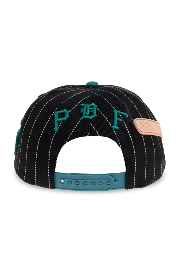PDF Pinstripe Baseball Cap - Black