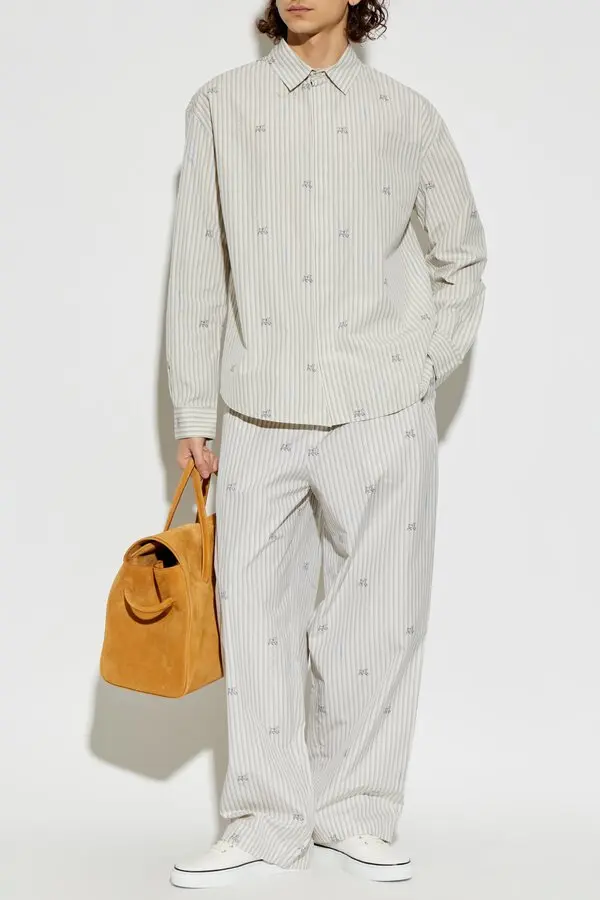 Jacquemus Striped Cotton Trousers
