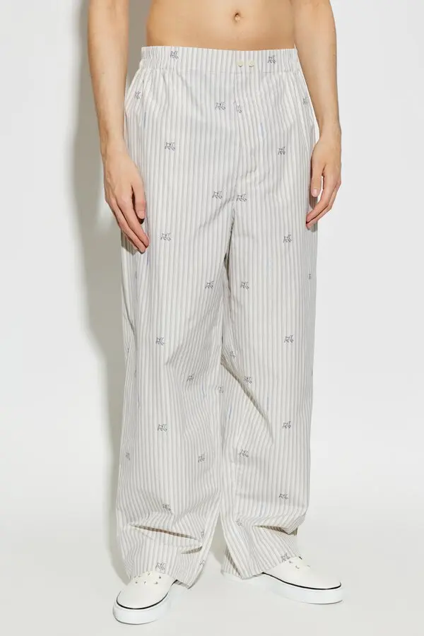 Jacquemus Striped Cotton Trousers