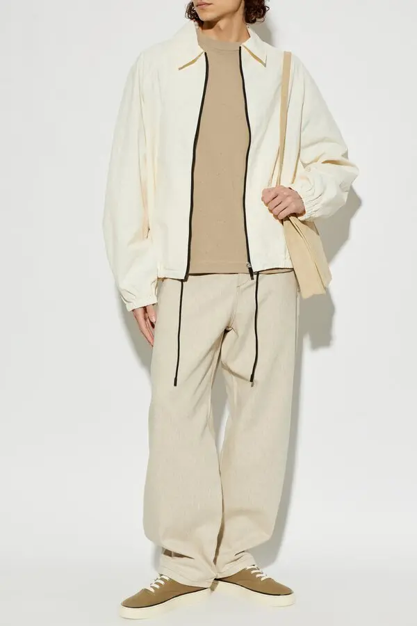 Jacquemus Lightweight Jacket With Classic Collar - Cream