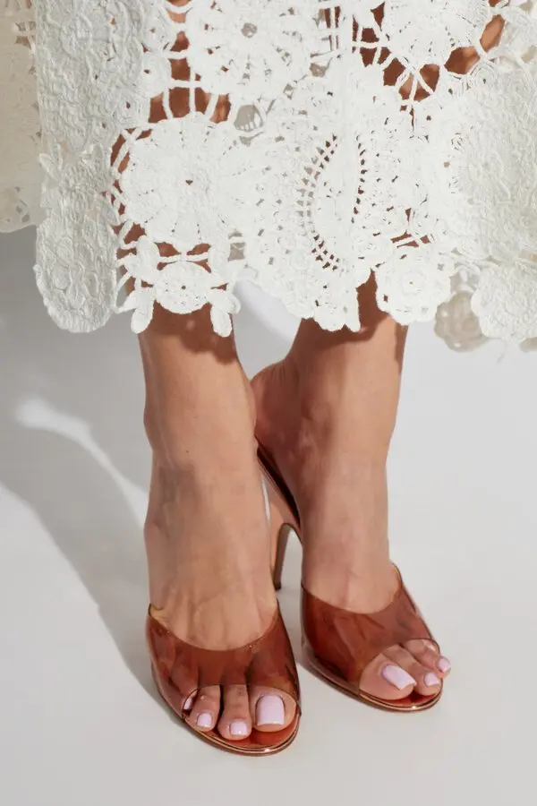 GIANVITO ROSSI Heeled Mules - Brown