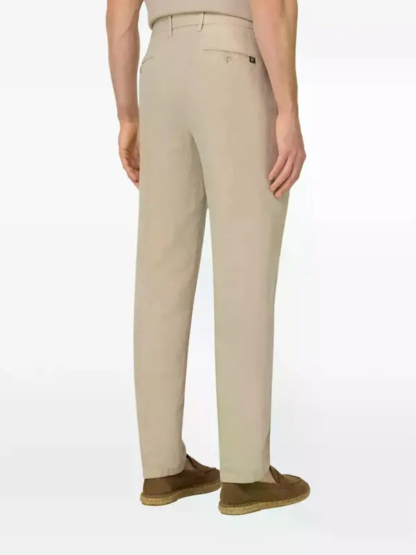 Boggi Milano Buttoned Straight-leg Trousers - Neutrals