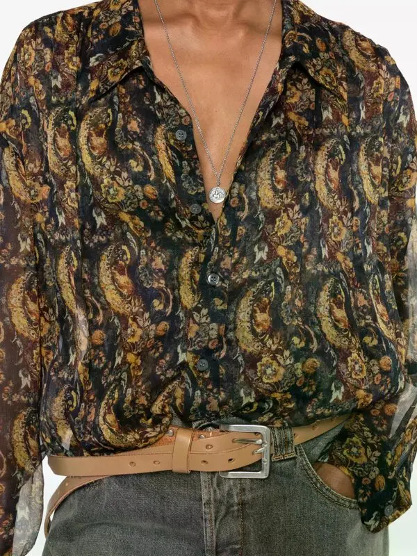 R13 Paisley Print Bubble Shirt
