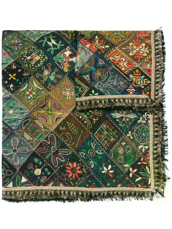 PIERRE-LOUIS MASCIA Embroidered Scarf - Green