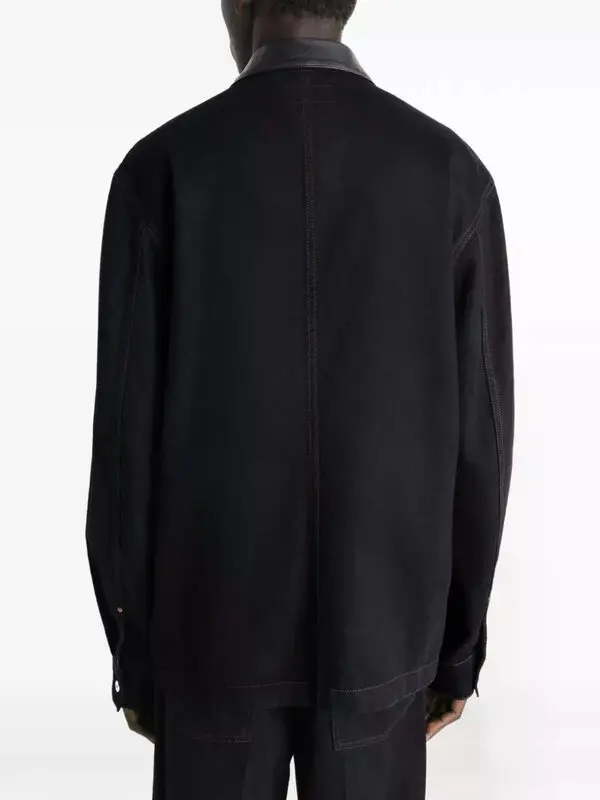 LEMAIRE Leather-collar Shirt Jacket