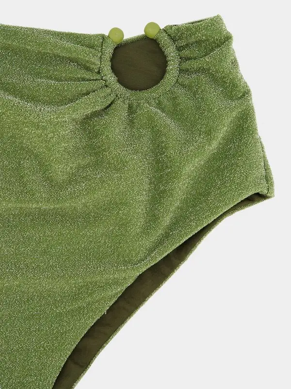 Johanna Ortiz Taita High-rise Bikini Bottom - Green