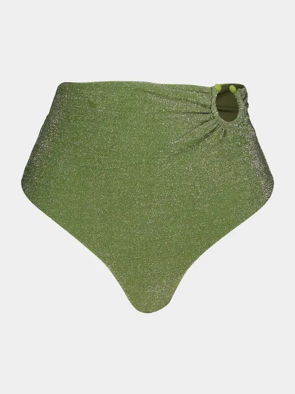 Johanna Ortiz Taita High-rise Bikini Bottom - Green