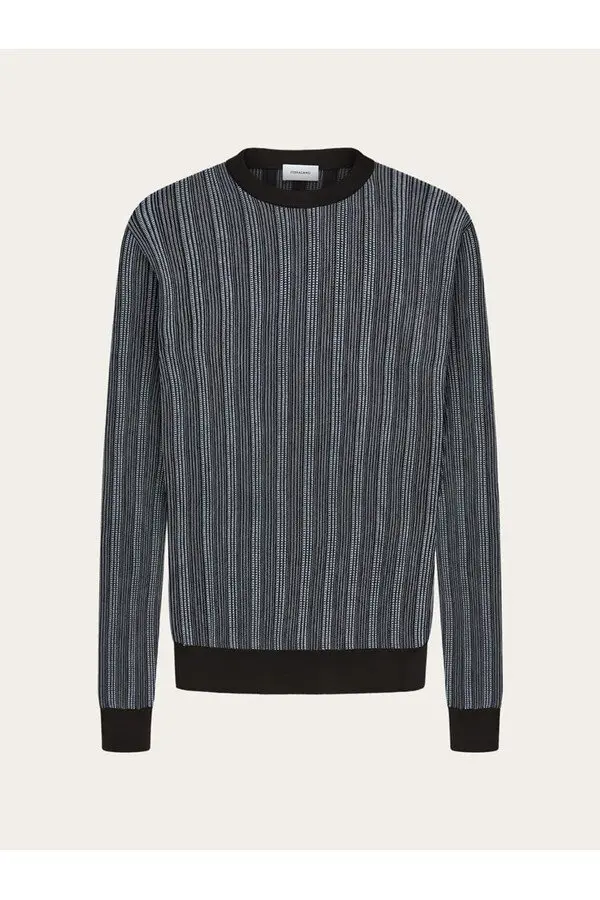 FERRAGAMO Crew Neck Striped Sweater - Stripe