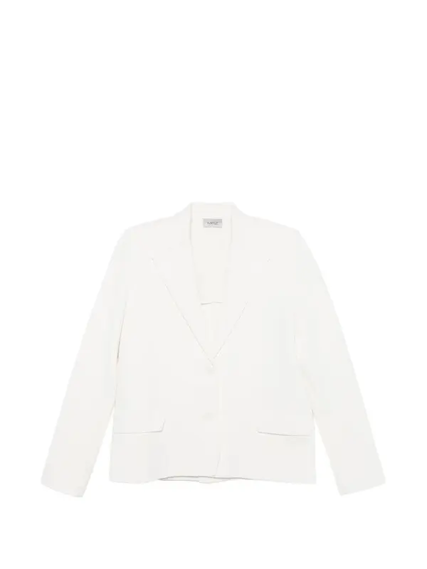 MRZ Single-breasted Knitted Blazer - White