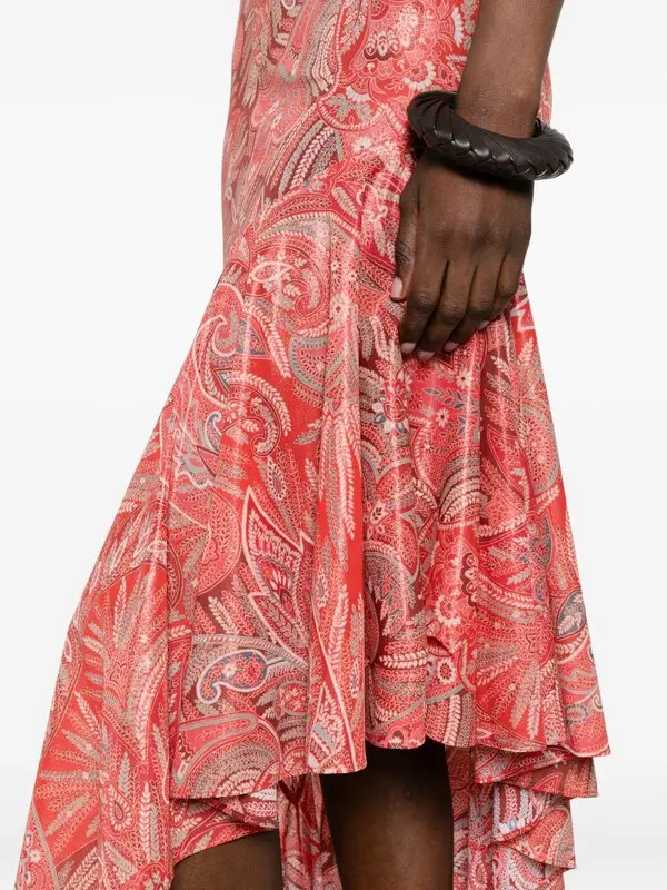 Etro Printed Asymmetric Dress - Orange