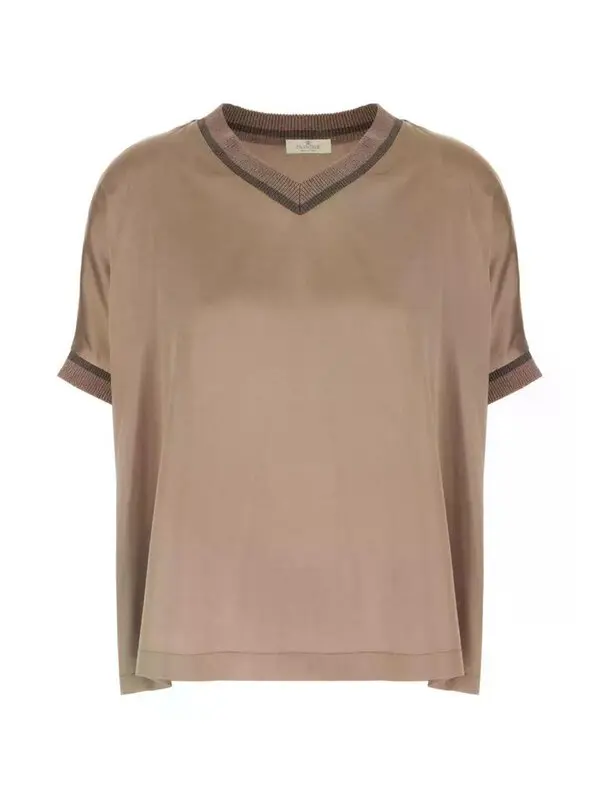 PANICALE V-neck Blouse - Neutrals