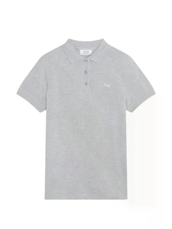Maison Kitsuné Embroidered Polo Shirt - Grey