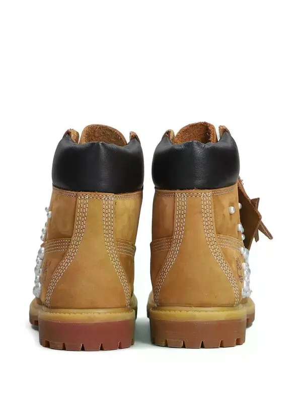 Timberland X Seddys Studios Pearl-embellished Boots - Neutrals