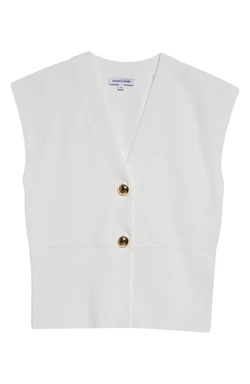 Veronica Beard Isador Sweater Vest - Off White