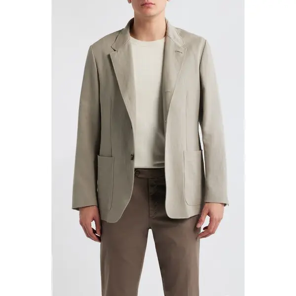 Canali Bruma Trim Fit Linen Sport Coat - Beige