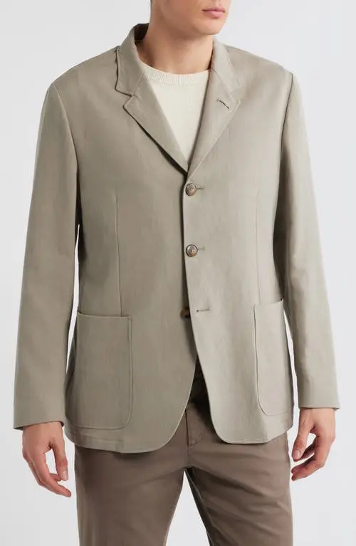 Canali Bruma Trim Fit Linen Sport Coat - Beige