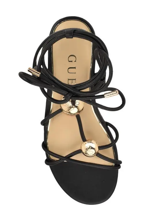 Guess Tabell Ankle Wrap Sandal - Black
