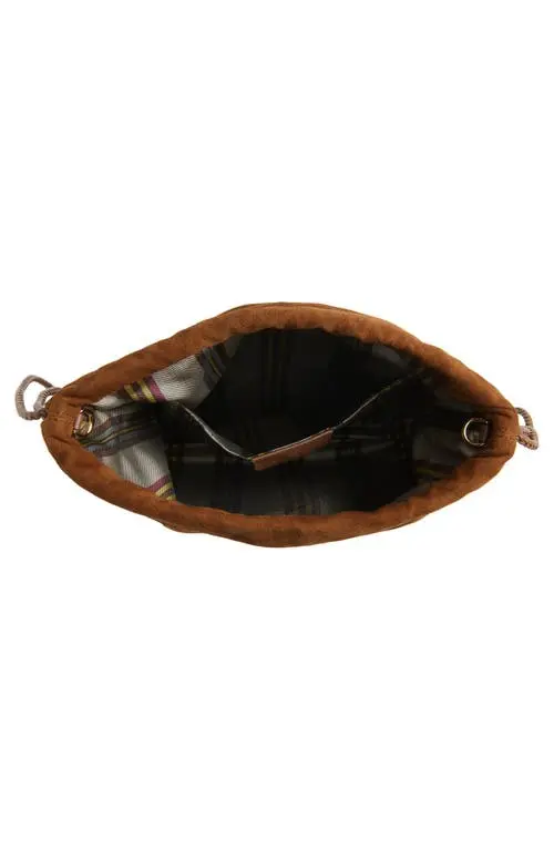 Etro Kalispera Stud & Fringe Suede Shoulder Bag