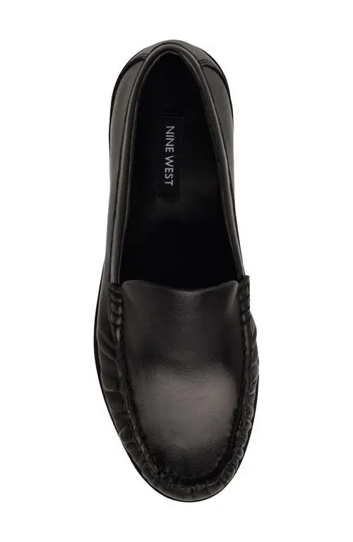Nine West Postit Leather Loafer - Black