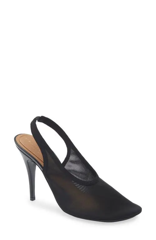 Stella McCartney Stretch Mesh Slingback Pumps - Black
