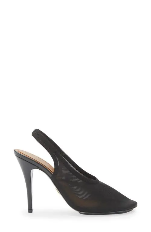 Stella McCartney Stretch Mesh Slingback Pumps - Black