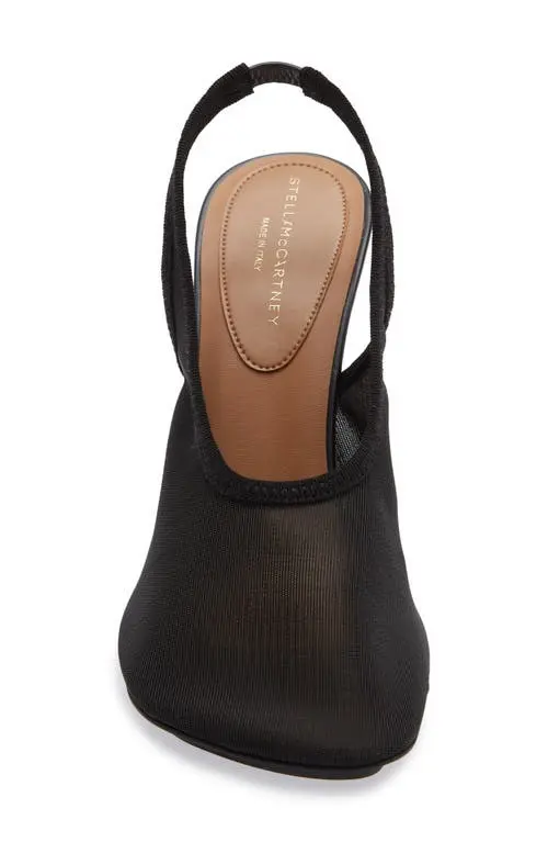 Stella McCartney Stretch Mesh Slingback Pumps - Black