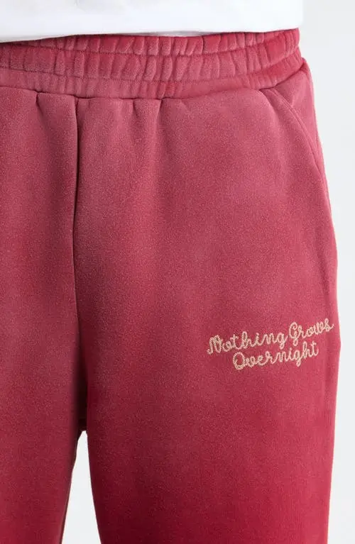 NOTHING GROWS OVERNIGHT Running Horse Wide Leg Cotton Fleece Sweatpants