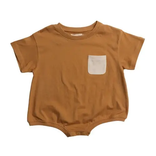 WINNIE + CREW Cory Pocket Romper - Apple Cinnamon