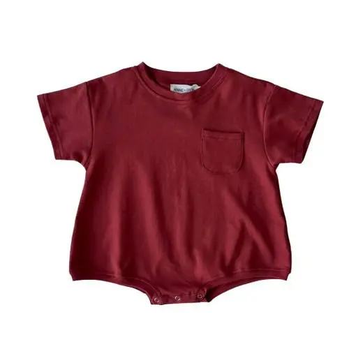 WINNIE + CREW Cory Pocket Romper - Brick