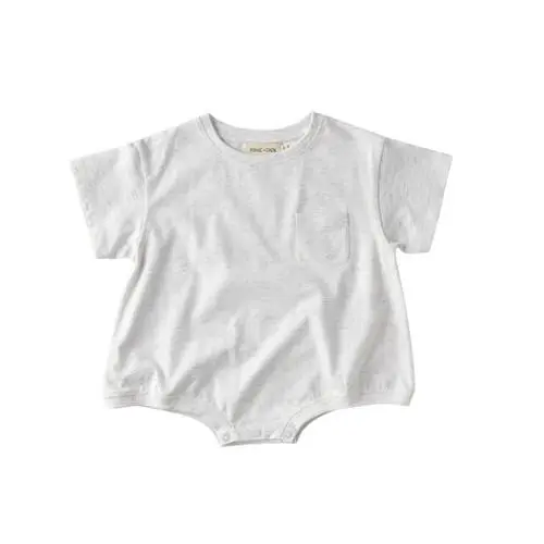 WINNIE + CREW Cory Pocket Romper - Heather Grey