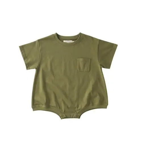 WINNIE + CREW Cory Pocket Romper - Loden Green
