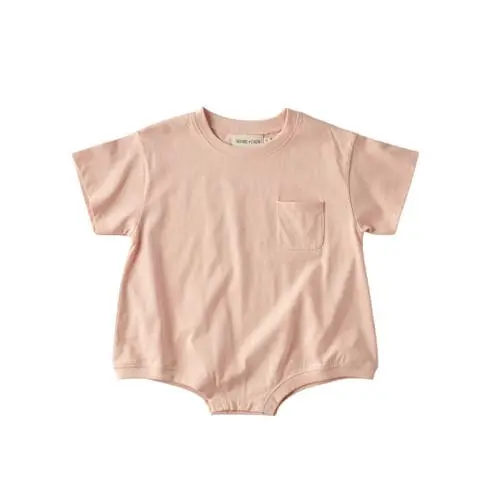 WINNIE + CREW Cory Pocket Romper - Peach Powder