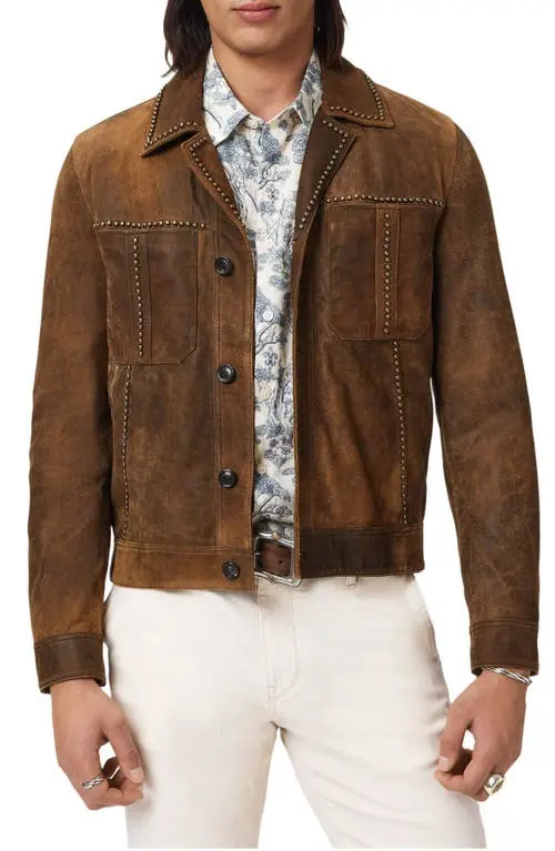 John Varvatos Carson Studded Suede Jacket