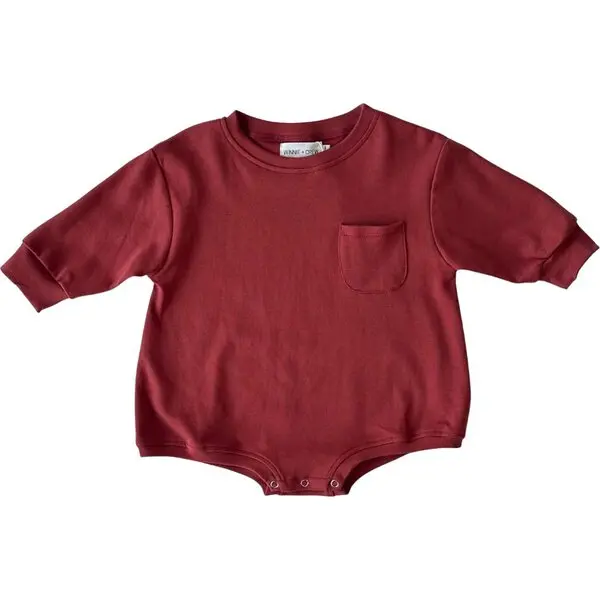 WINNIE + CREW Harley Pocket Romper - Brick