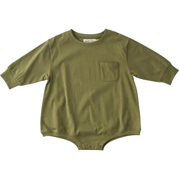 WINNIE + CREW Harley Pocket Romper - Loden Green