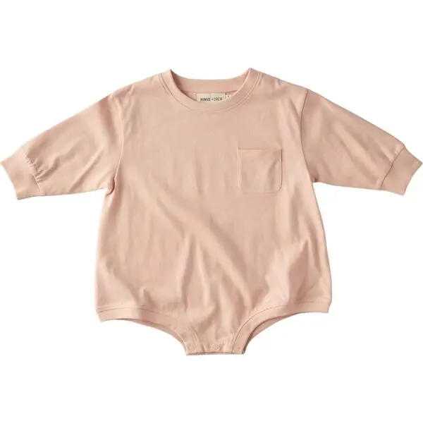 WINNIE + CREW Harley Pocket Romper - Peach Powder