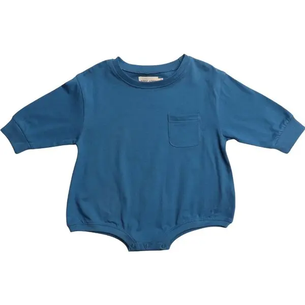 WINNIE + CREW Harley Pocket Romper - Vallarta Blue