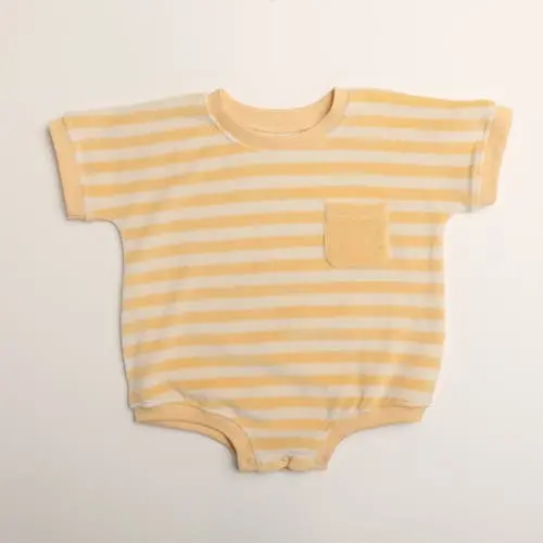 WINNIE + CREW Callie Romper - Yellow Stripe