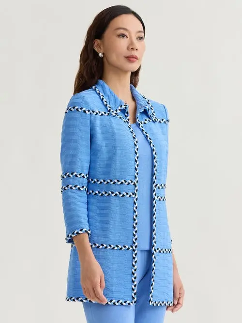 Misook Trimmed Knit Jacket