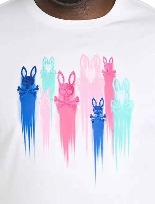 Psycho Bunny Big & Tall Cosma Graphic Tee - White