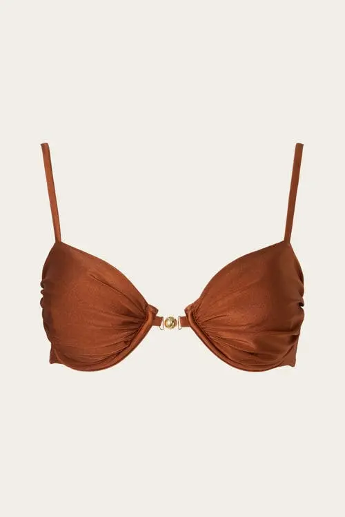 MALINA Tovere Draped Bikini Top