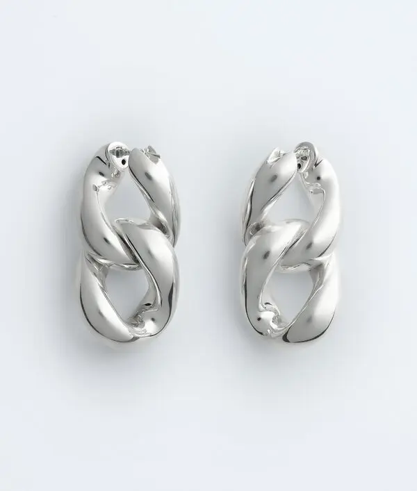 Bottega Veneta Prisma Chain Earrings - Silver